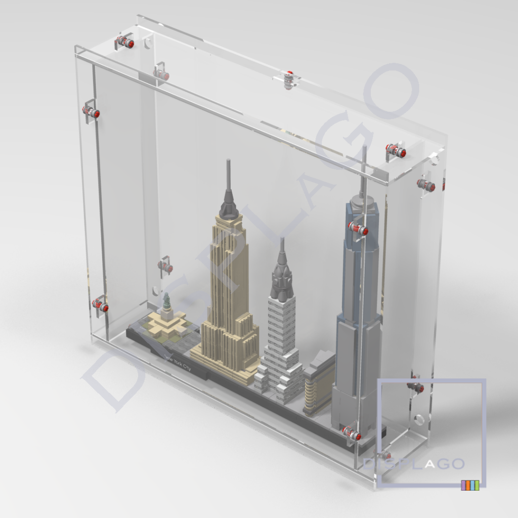 Wall Mounted Display Case for LEGO® Architecture # 21028 New York ...