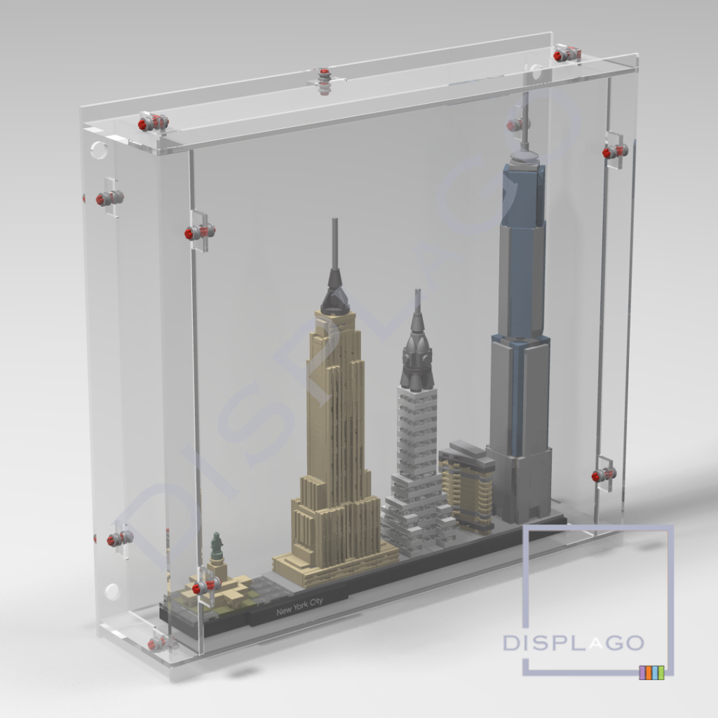 Wall Mounted Display Case for LEGO® Architecture # 21028 New York ...