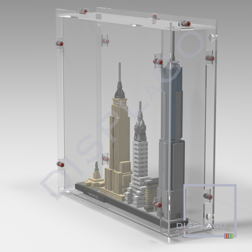 Wall Mounted Display Case for LEGO® Architecture # 21028 New York ...